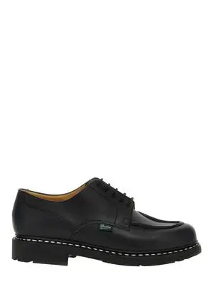 Paraboot Derby Chambord Smooth Leather Shoes - Black