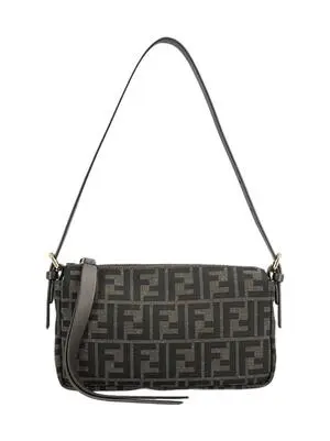Fendi Ff Zucca Jacquard Small Zip Top Bag - Brown