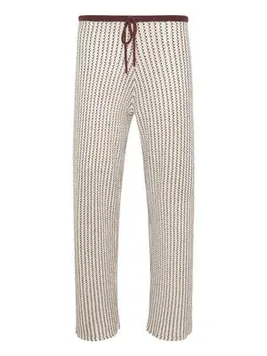 Onia Crochet Knit Drawstring Wide-leg Pants - Brown