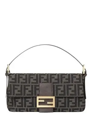 Fendi Jacquard Ff Zucca Fabric Baguette - Brown