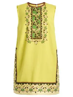 ALEMAIS Bridgette Linen Mini Dress - Yellow