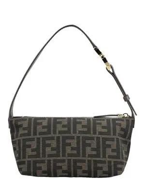 Fendi Small Jacquard Ff Vanity Pouch - Brown