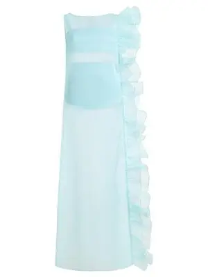 MARLIES GRACE Bea Organza Maxi Dress - Blue