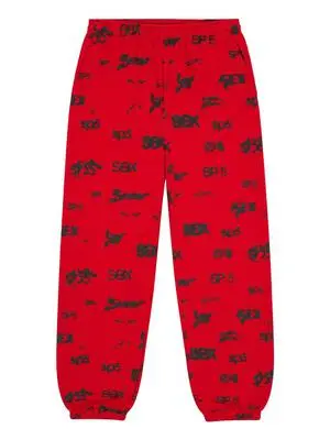 SP5DER Sex Aop Sweatpant - Red