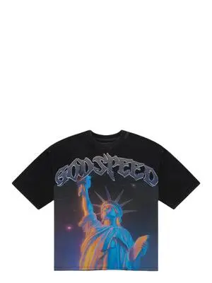 GODSPEED Purple City" Graphic Tee - Black