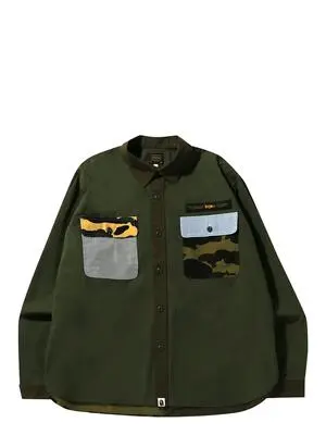 A BATHING APE BAPE Military Crazy Pattern Relaxed Fit Shirt