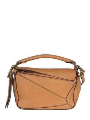 Loewe Grained Calfskin Puzzle Bag - Brown