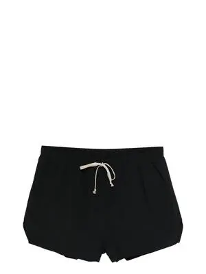 Rick Owens Elasticated Drawstring Waistband Pants With Side Slit Pockets - Nero