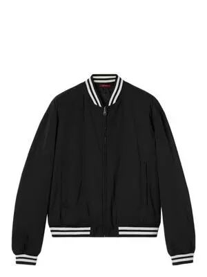 GUCCI GUCCI Technical Nylon Twill Padded Jacket With Striped Rib Trim