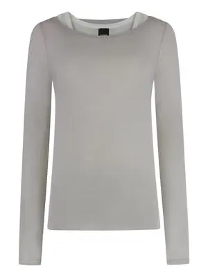 Pinko Layered Long Sleeve T-shirt - Grey