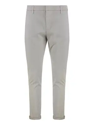 DONDUP DONDUP Gaubert Cotton-Blend Trousers With Cuffed Ankles Beige