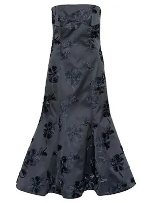 ROTATE BY BIRGER CHRISTENSEN Embellished Floral Strapless Maxi Dress - Blu