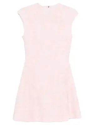 ROTATE BY BIRGER CHRISTENSEN 3d Floral Mesh Sleeveless Mini Dress - Rosa