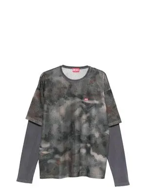 DIESEL® Long-sleeve Crewneck Sweatshirt - Grigio