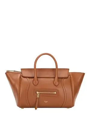 Celine Luggage Handbag In Leather - Camel