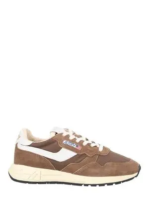 AUTRY Reelwind Low Top Sneakers In Nylon And Crack Leather - Brown