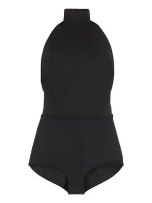 Max Mara Apogeo Stand Collar Knit Bodysuit - Black