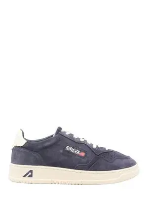 AUTRY AUTRY Suede Sneakers With Micro-Perforated Toe And Padded Collar Blu