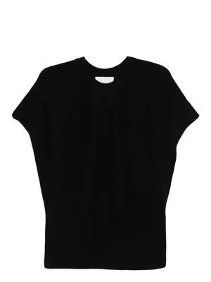 LISA YANG Crewneck Cashmere-silk Sweater With Ribbed Hems - Nero
