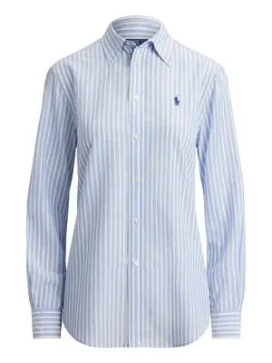 Polo Ralph Lauren Striped Cotton Linen Shirt - Azzurro