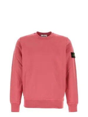 Stone Island STONE ISLAND Full Zip Cotton Sweatshirt Pink