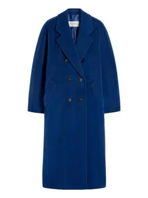 Max Mara Embellished Wool-cashmere Oversized Blazer Coat - Blu