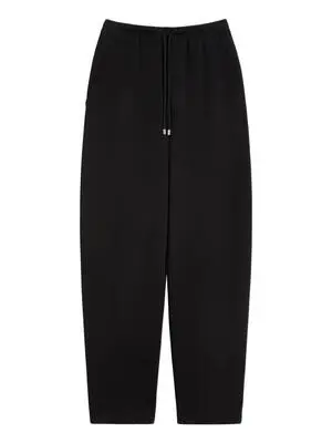 Sportmax Drawstring Waist Cotton Blend Pants - Nero