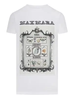 Max Mara MAX MARA Cotton Crewneck T-Shirt Bianco