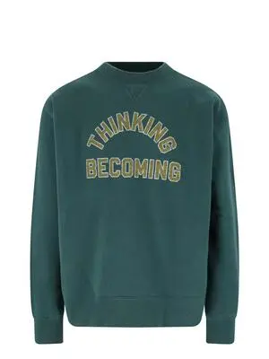 Sacai Graphic Crewneck Sweatshirt - Green