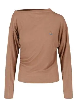 VIVIENNE WESTWOOD Viscose Stretch T-shirt - Brown
