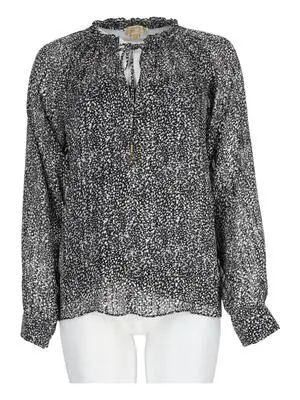 Michael Kors Printed Tie Neck Blouse - Multicolour