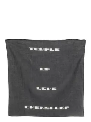 Rick Owens Printed Cotton Bandana - Nero