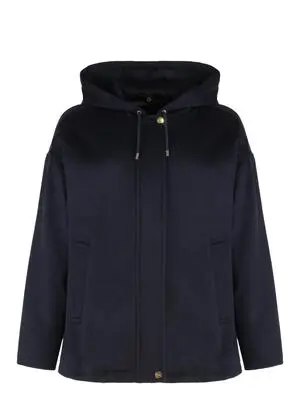 MAX MARA MAX MARA STUDIO Wool Blend Zip Sweater Jacket With Quilted Lining