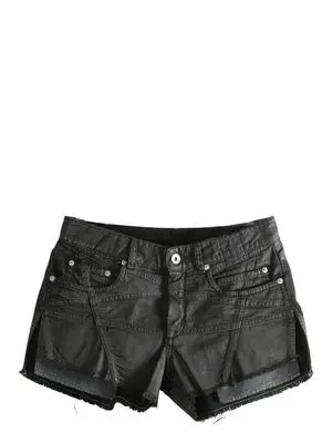Rick Owens Cotton Shorts With Belt Loops And Six Pockets - Nero