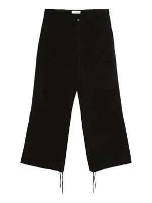 ENTIRE STUDIOS Wide-leg Cargo Pants With Drawstring Waist And Hem - Nero