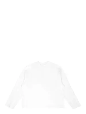 ENTIRE STUDIOS 100% Cotton Long Sleeve Crewneck T-shirt - Bianco