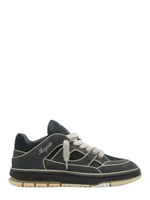 Axel Arigato Leather, Suede & Nubuck Sneakers With Embroidered Logo And Perforation Details - Nero