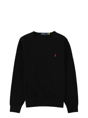 Polo Ralph Lauren Classic Crewneck Sweatshirt With Logo - Black