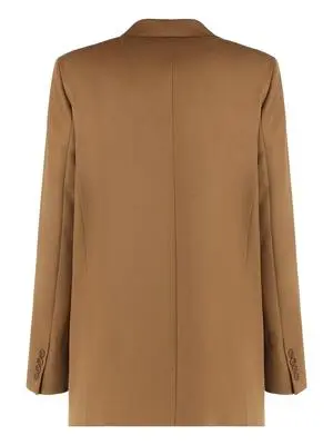 Max Mara Double-breasted Wool Blazer - Camel