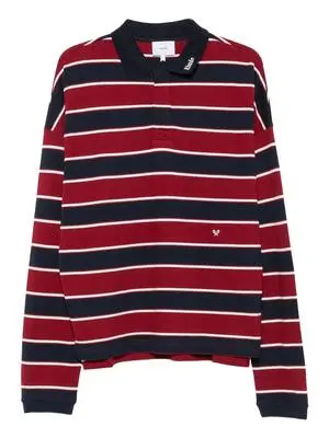 Rhude Cotton Polo With Embroidered Logo To The Collar - Rosso