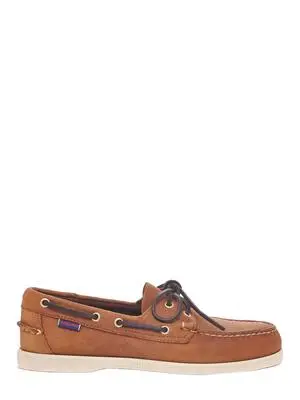 SEBAGO SEBAGO Iconic Suede Boat Shoe With Lace And Rubber Sole Marrone