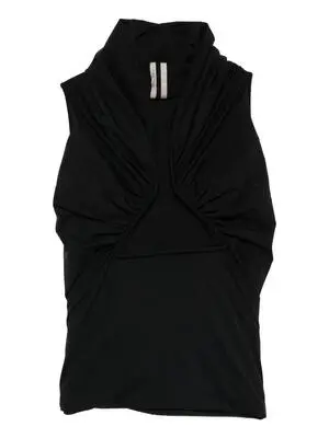 RICK OWENS RICK OWENS Stretch Cut-Out T-Shirt Top With Front Boning