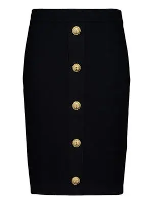 BALMAIN Balmain Mini Skirt With Coin-Style Buttons And Double Zip Back