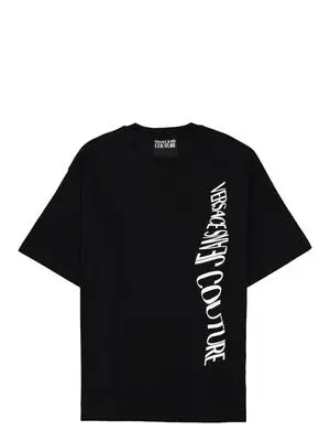 Versace Logo Cotton T-shirt - Black
