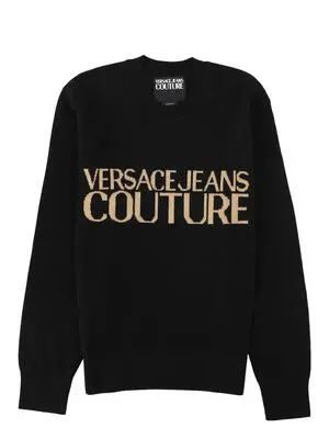 Versace Logo Crewneck Sweater - Black