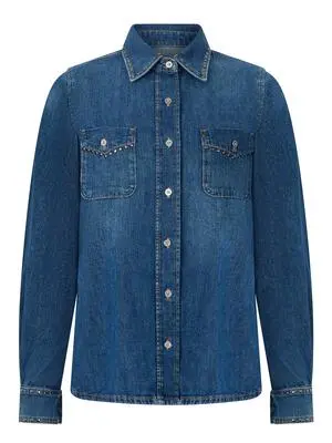 7 FOR ALL MANKIND 7 FOR ALL MANKIND Embellished Cotton Denim Shirt