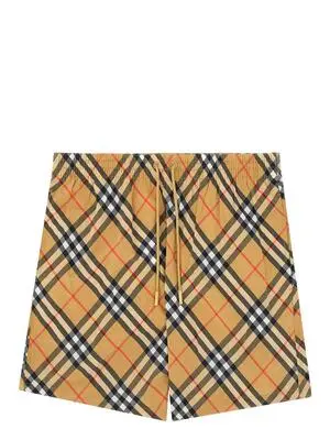 Burberry Check Print Swim Trunks - Multicolour