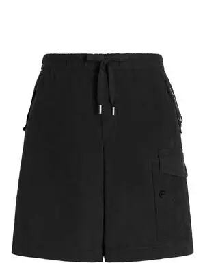 Dolce & Gabbana Cargo Shorts With Elastic Drawstring Waist - Nero