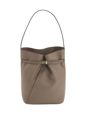 BOSS Leather Bucket Bag With Gold-tone Hardware - Brown