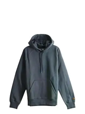 Carhartt Work In Progress Logo Embroidered Hoodie - Blue